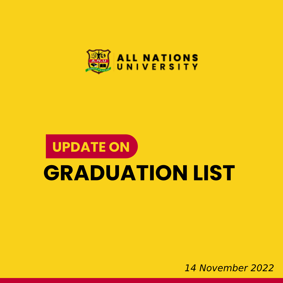 2022 Graduation List – All Nations University